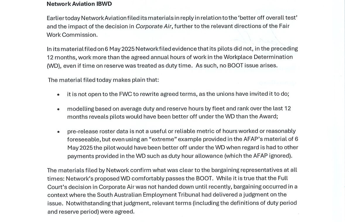 Network Aviation Perth - Page 17 - PPRuNe Forums