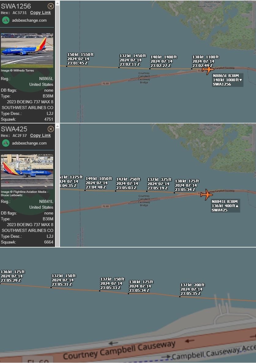 Anyone have any more information about Southwest 175 ft over Tampa Bay - PPRuNe Forums