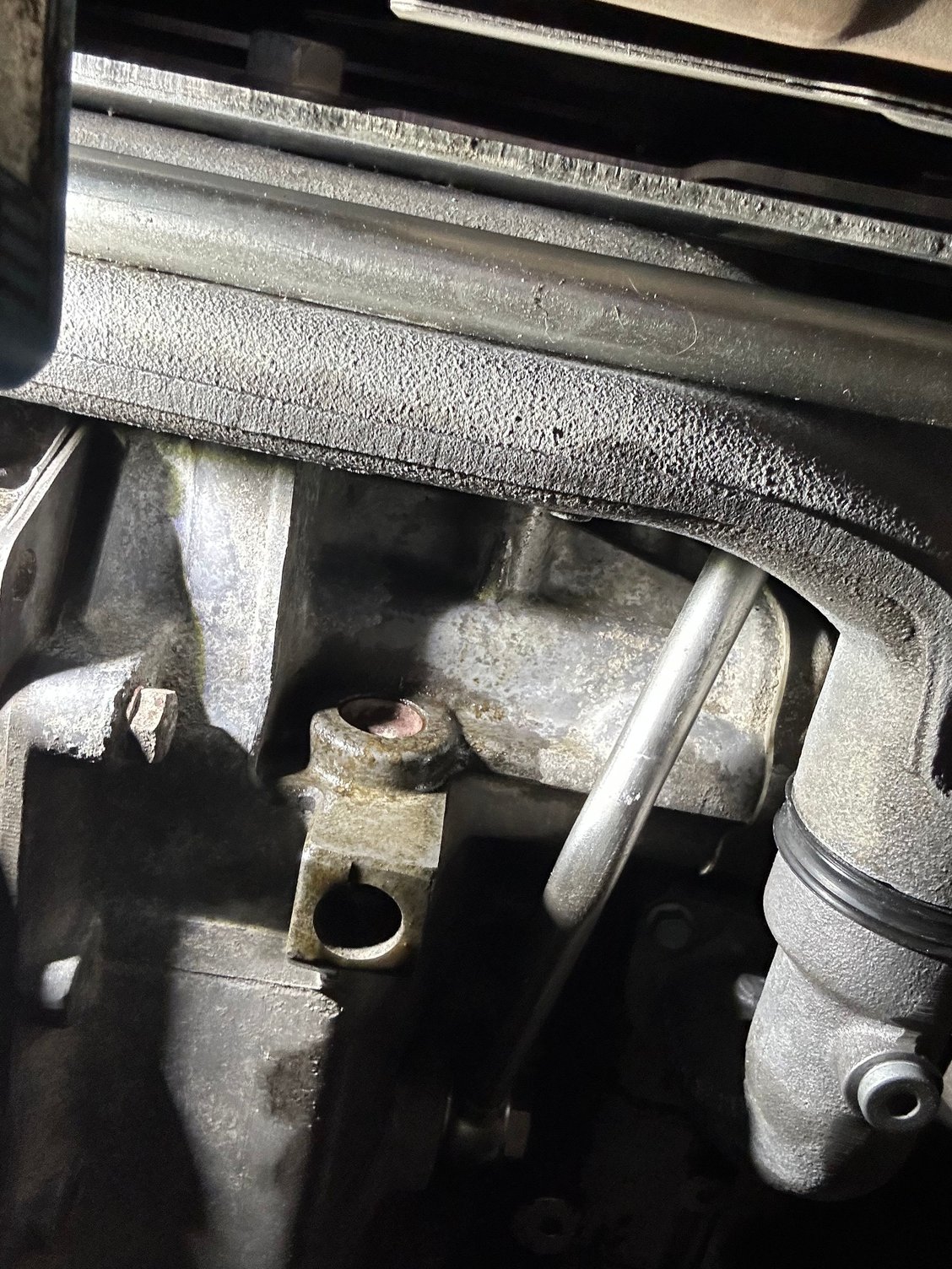 Still an oil leak - Timing chain guide rail bolt or crankcase plug ...