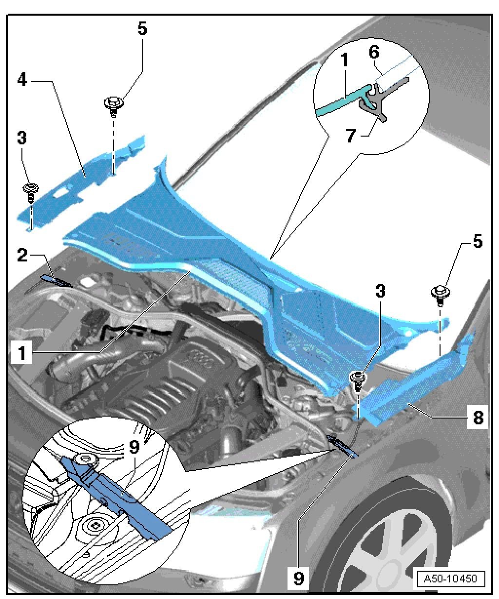 Windshield cowl removal - AudiWorld Forums