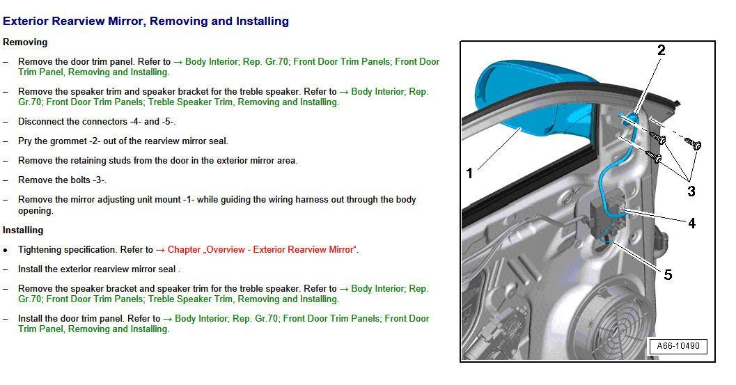 side mirror replacement? - AudiWorld Forums