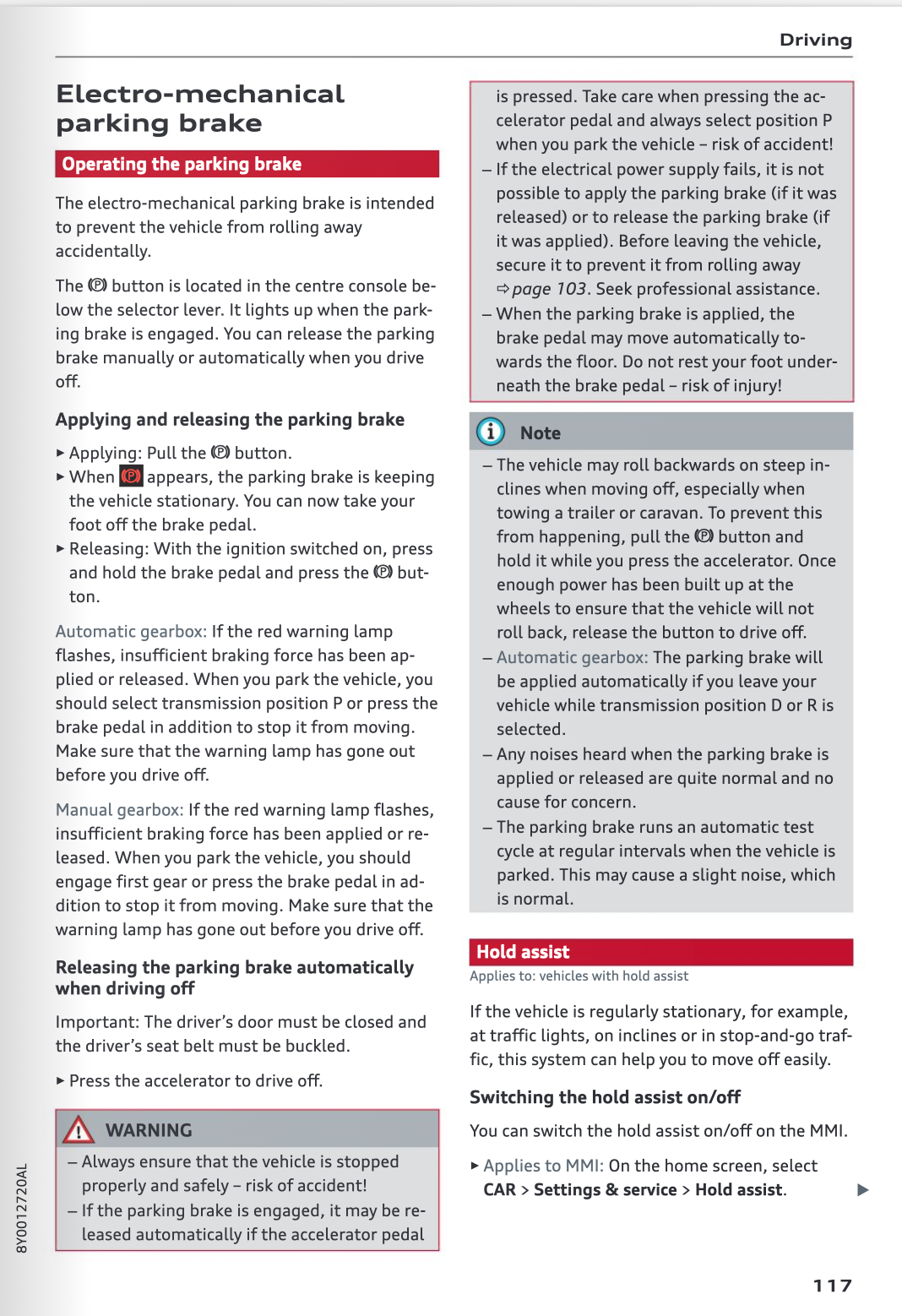 Adding auto hold? - AudiWorld Forums