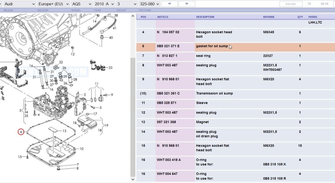 TH: Auto transmission internal/external filter - AudiWorld Forums
