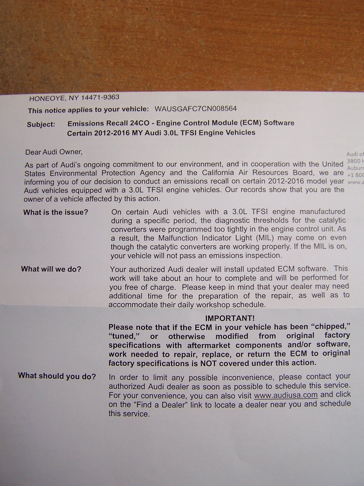 Emissions Recall Notice - ECM Software - Page 2 - AudiWorld Forums