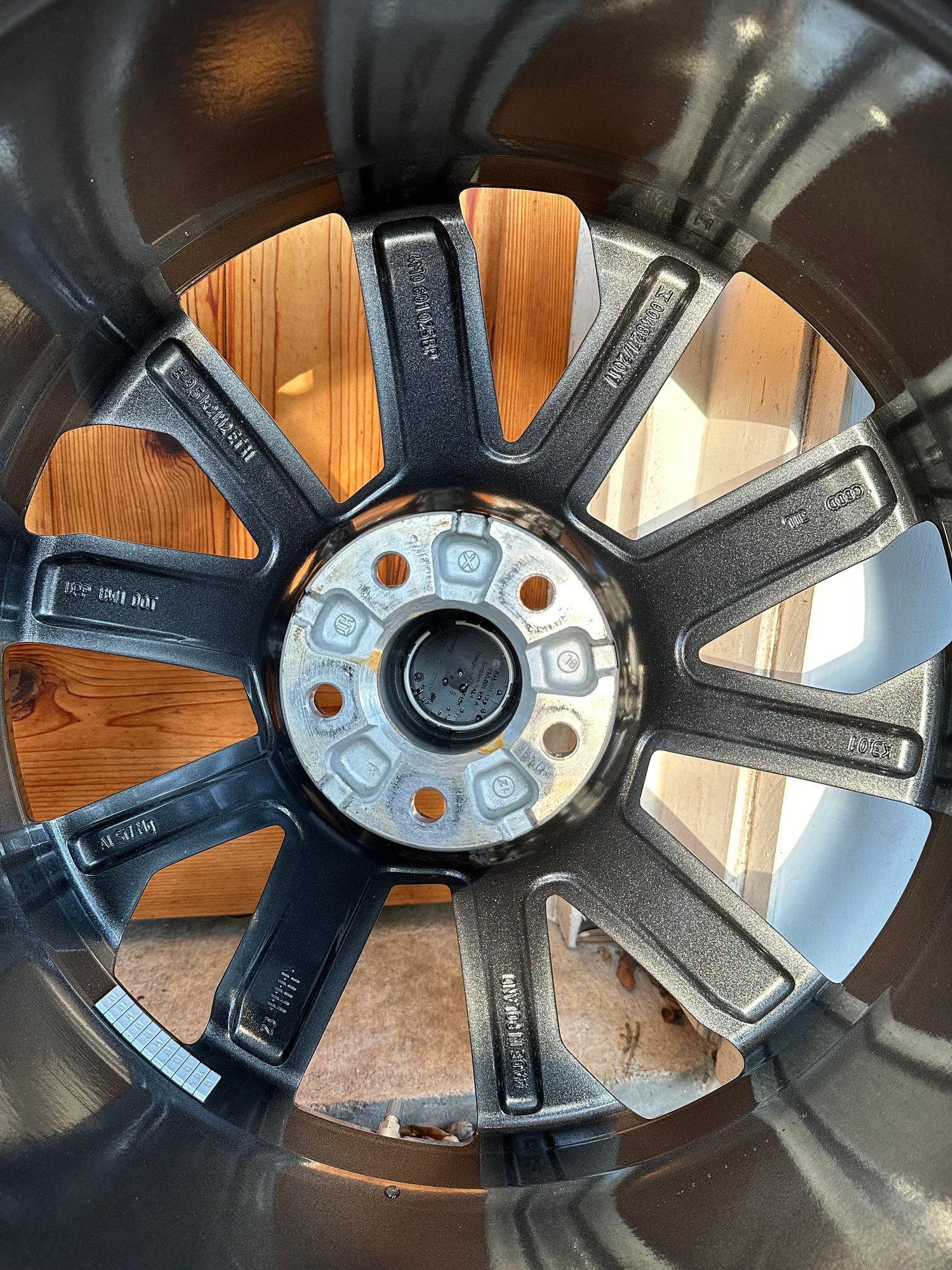 21 x 9.5" ET31 5 V Double Spoke SQ7 Wheels and Tires - 165 Miles Only ...