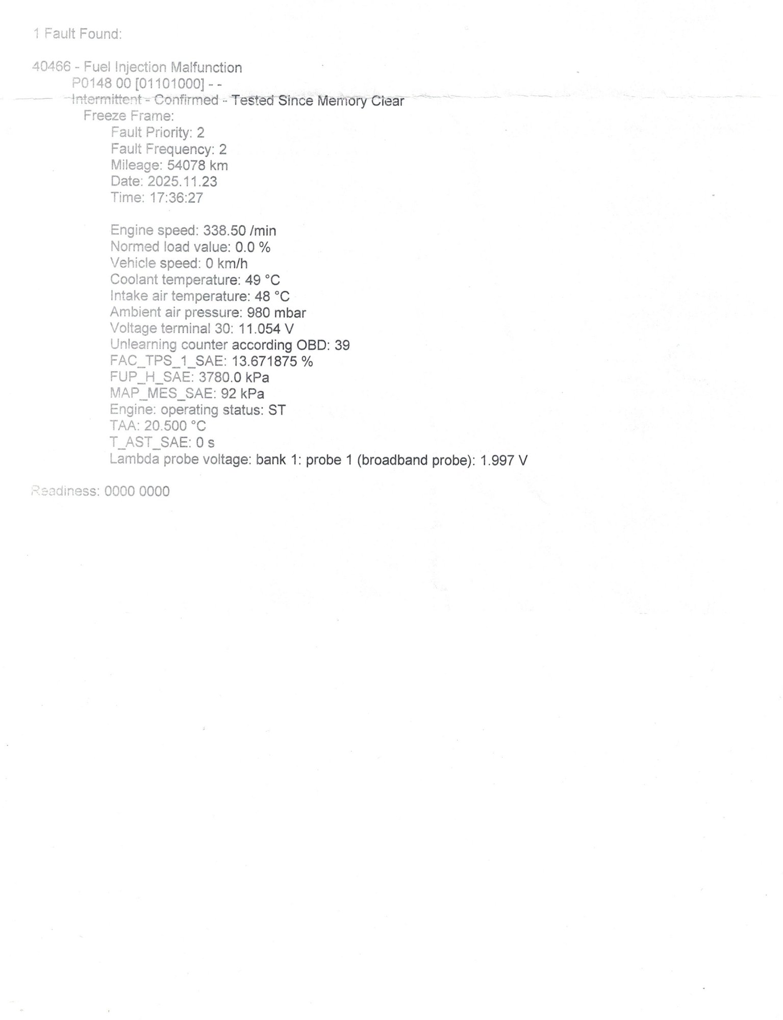 Need Help with Fuel Injector Fault Code - AudiWorld Forums