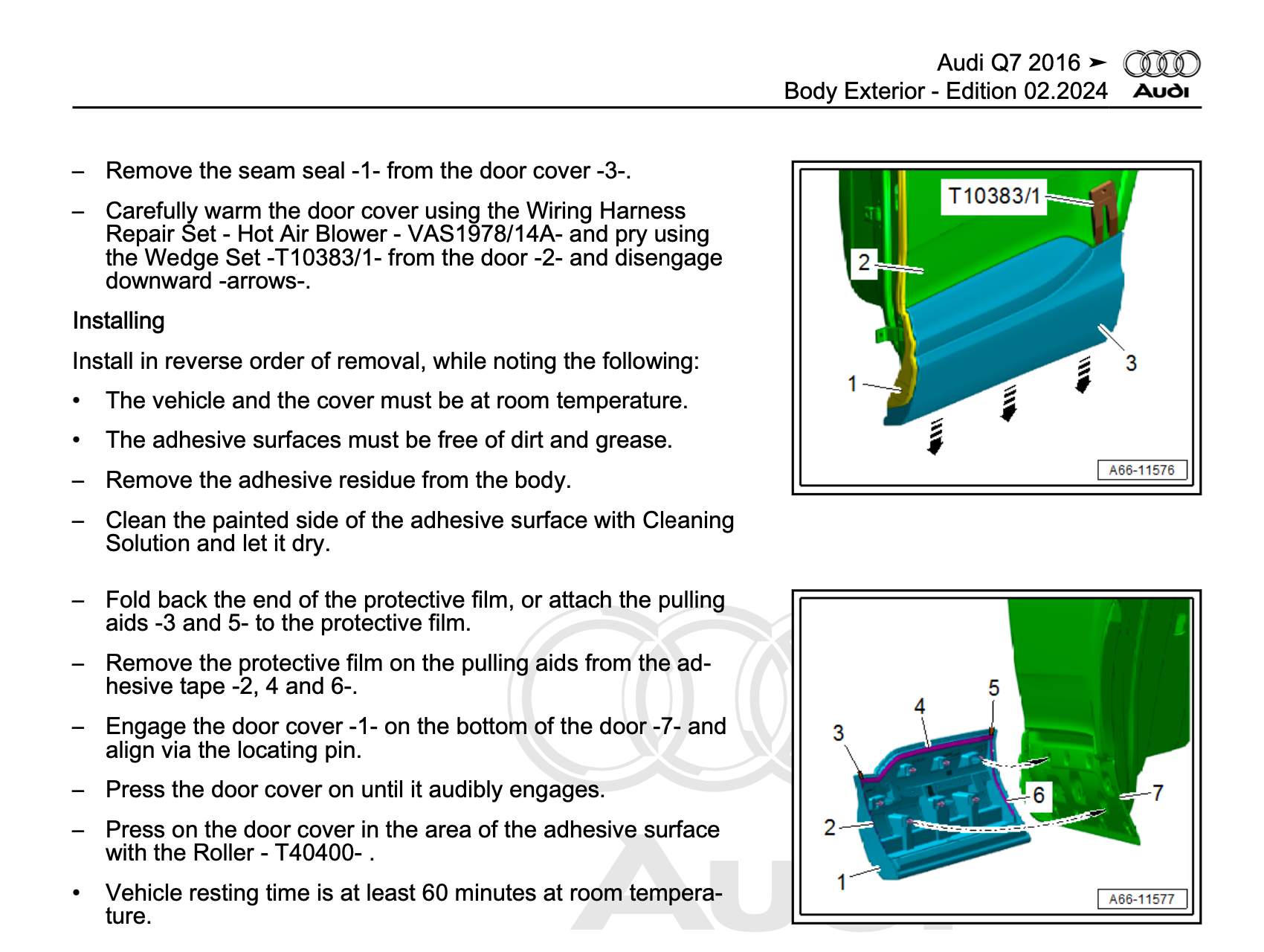 2019 Q7 Exterior Rear Door trim Removal - AudiWorld Forums