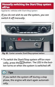 How to disable the Auto stop / start feature - Page 2 - AudiWorld Forums