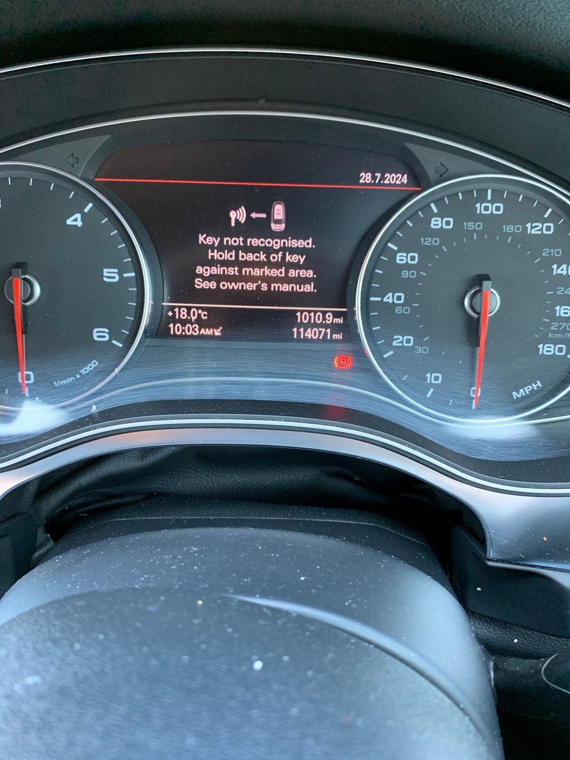 Keyless start problem - AudiWorld Forums