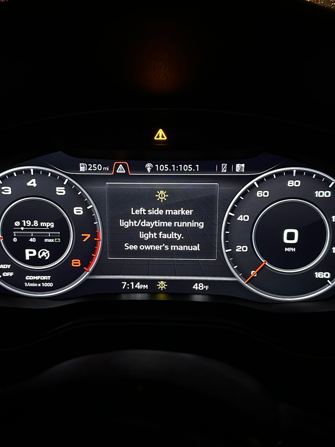 Audi daytime running light warning store