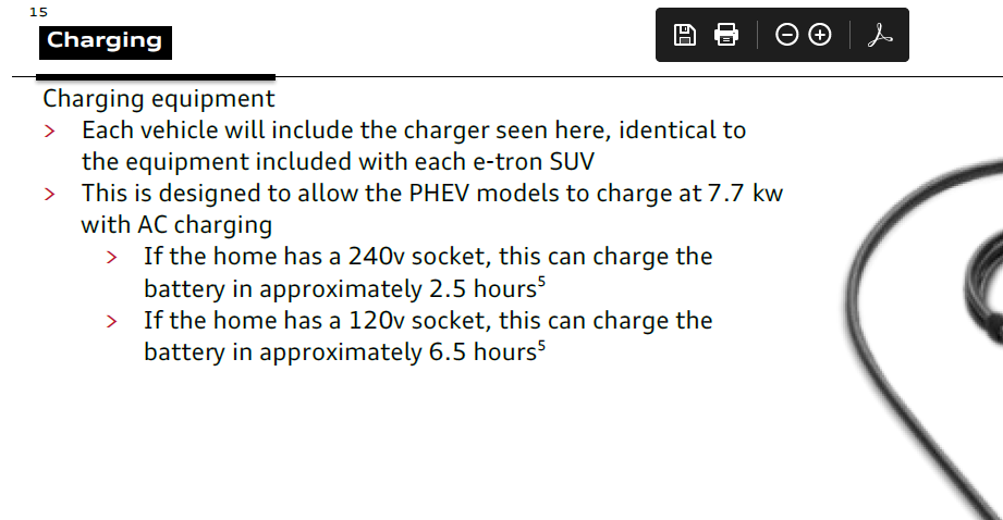 Q5e Charging Time 120V - AudiWorld Forums