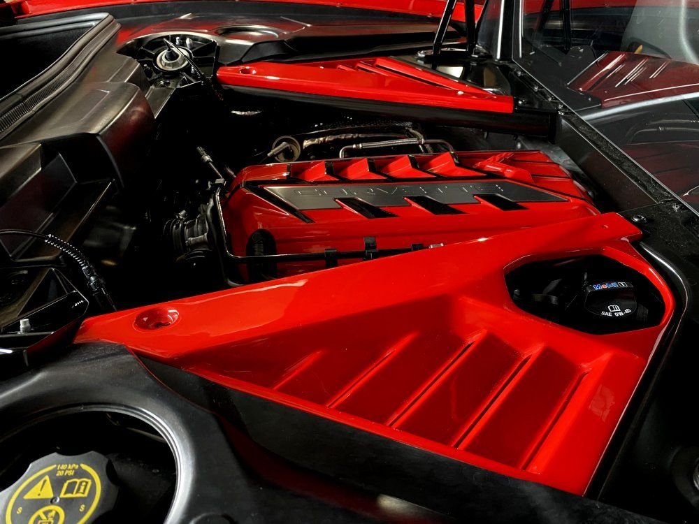 FS (For Sale) Painted Torch Red Engine Bay Compartment Filler Covers ...