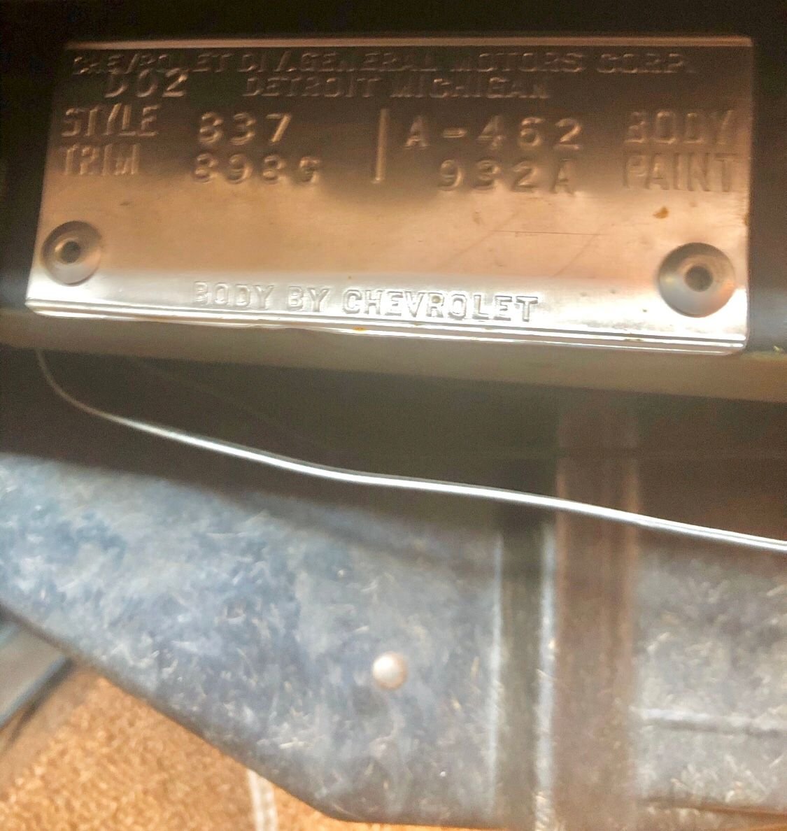 64 Trim Tag - CorvetteForum - Chevrolet Corvette Forum Discussion