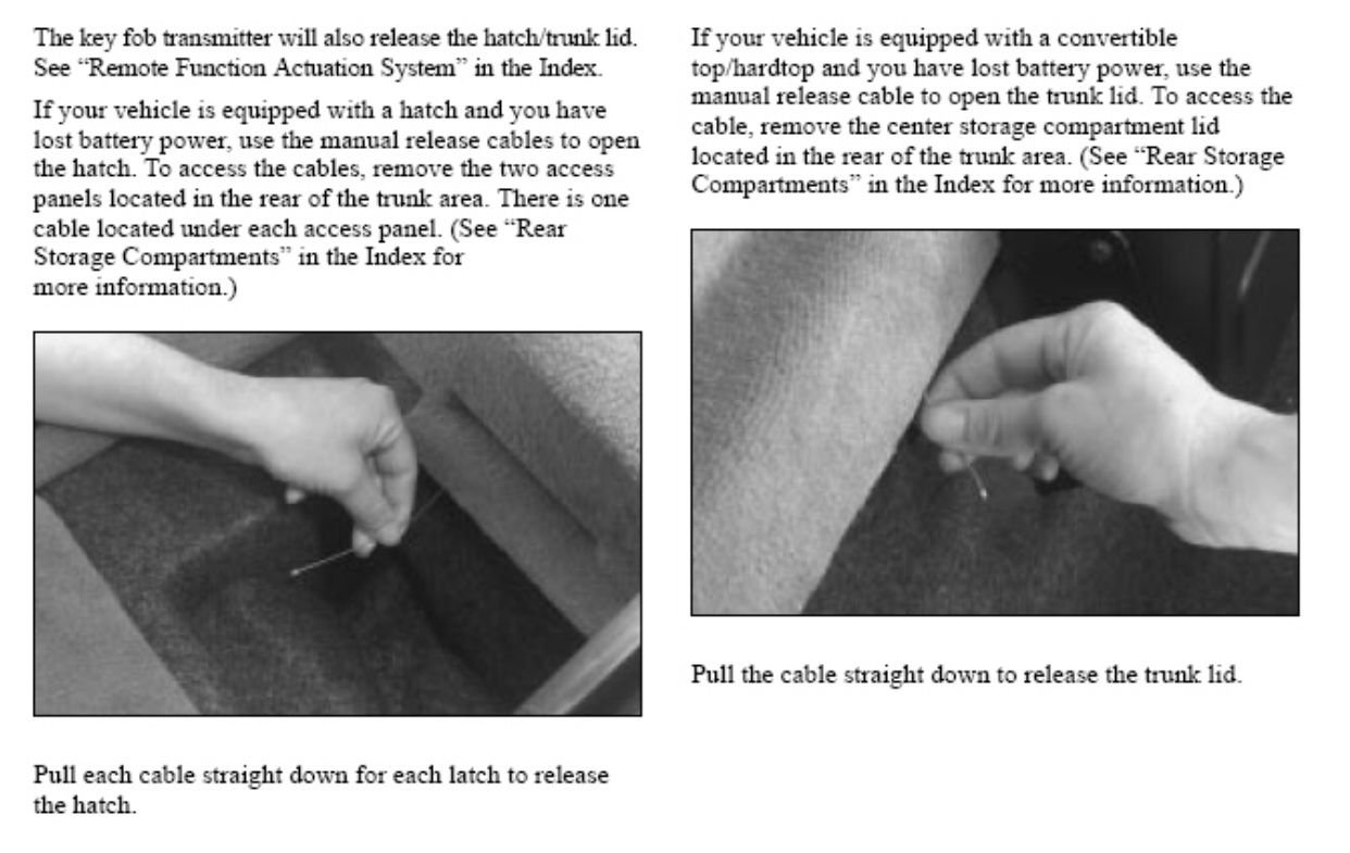 Trunk release - frc - CorvetteForum - Chevrolet Corvette Forum Discussion