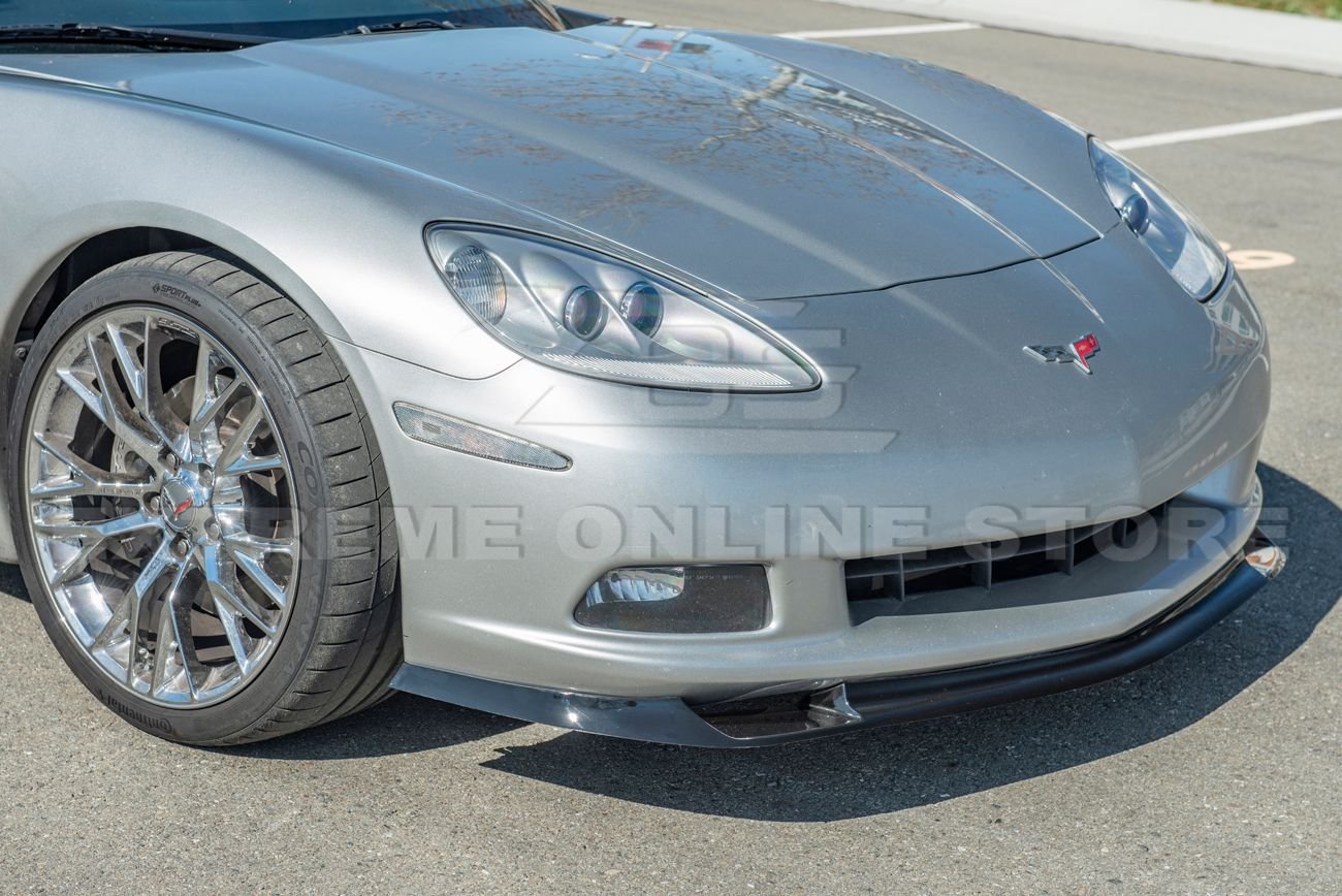 Corvette C6 Base Primer Black Front Splitter Lip | ZR1 Conversion ...