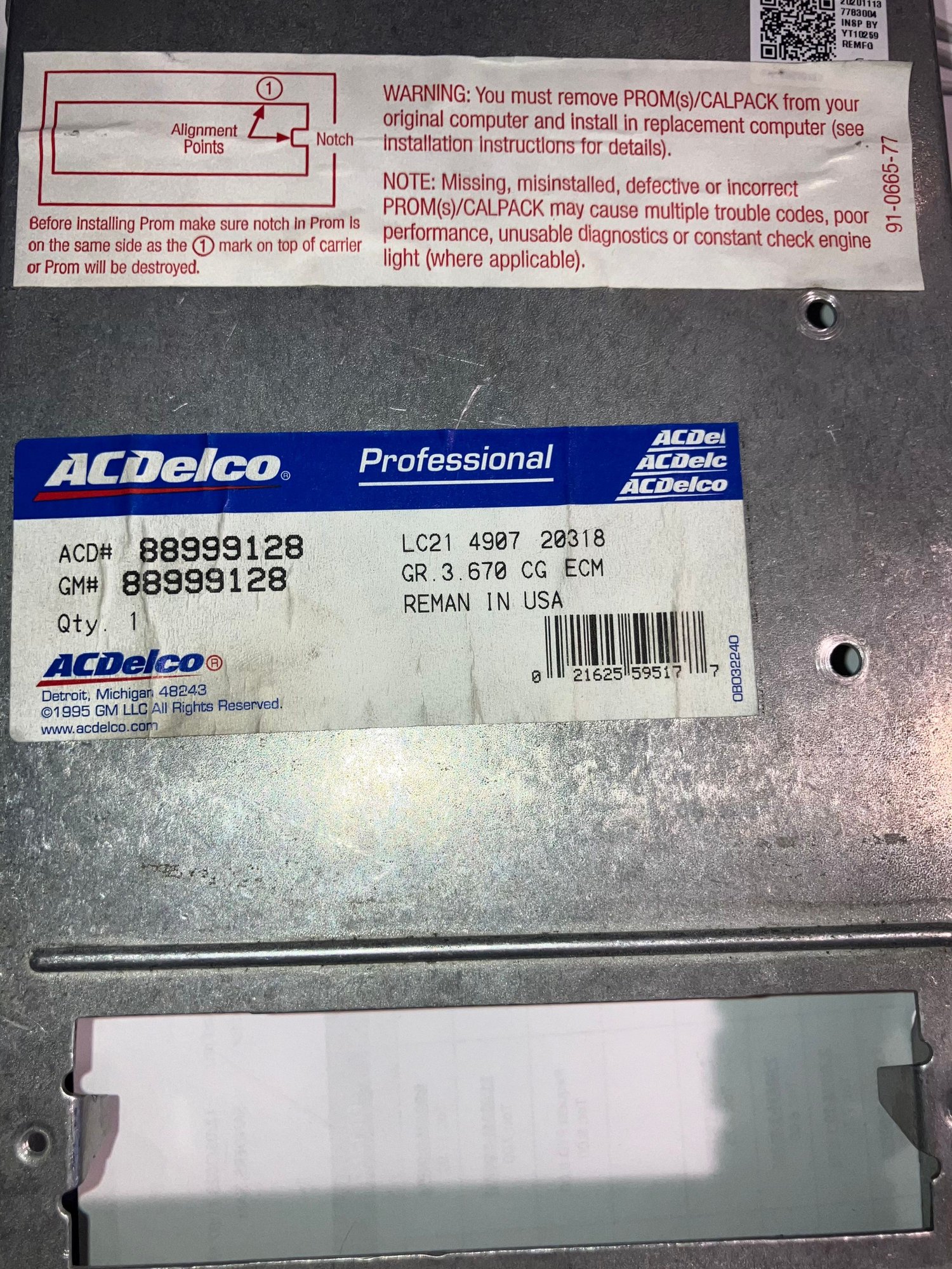 ECM/PROM/MEMCAL identificaion 1985 Corvette automatic - CorvetteForum ...