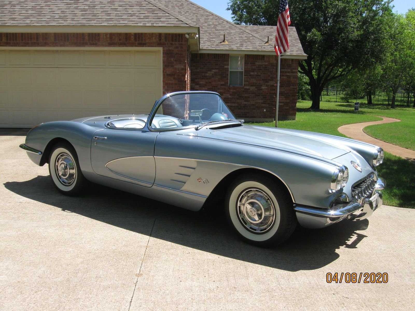C1 1959 corvette white w/frost blue interior - CorvetteForum ...