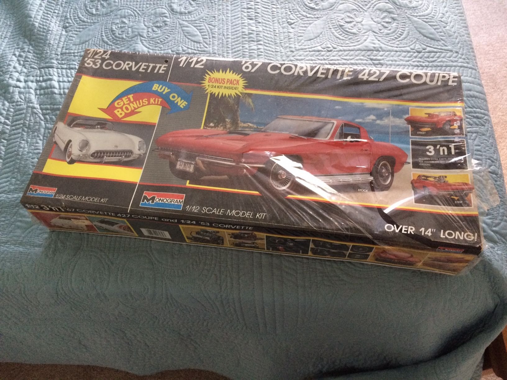 Untouched Monogram 1967 427 1:12 Scale Model Kit with Bonus 1:24 Scale ...