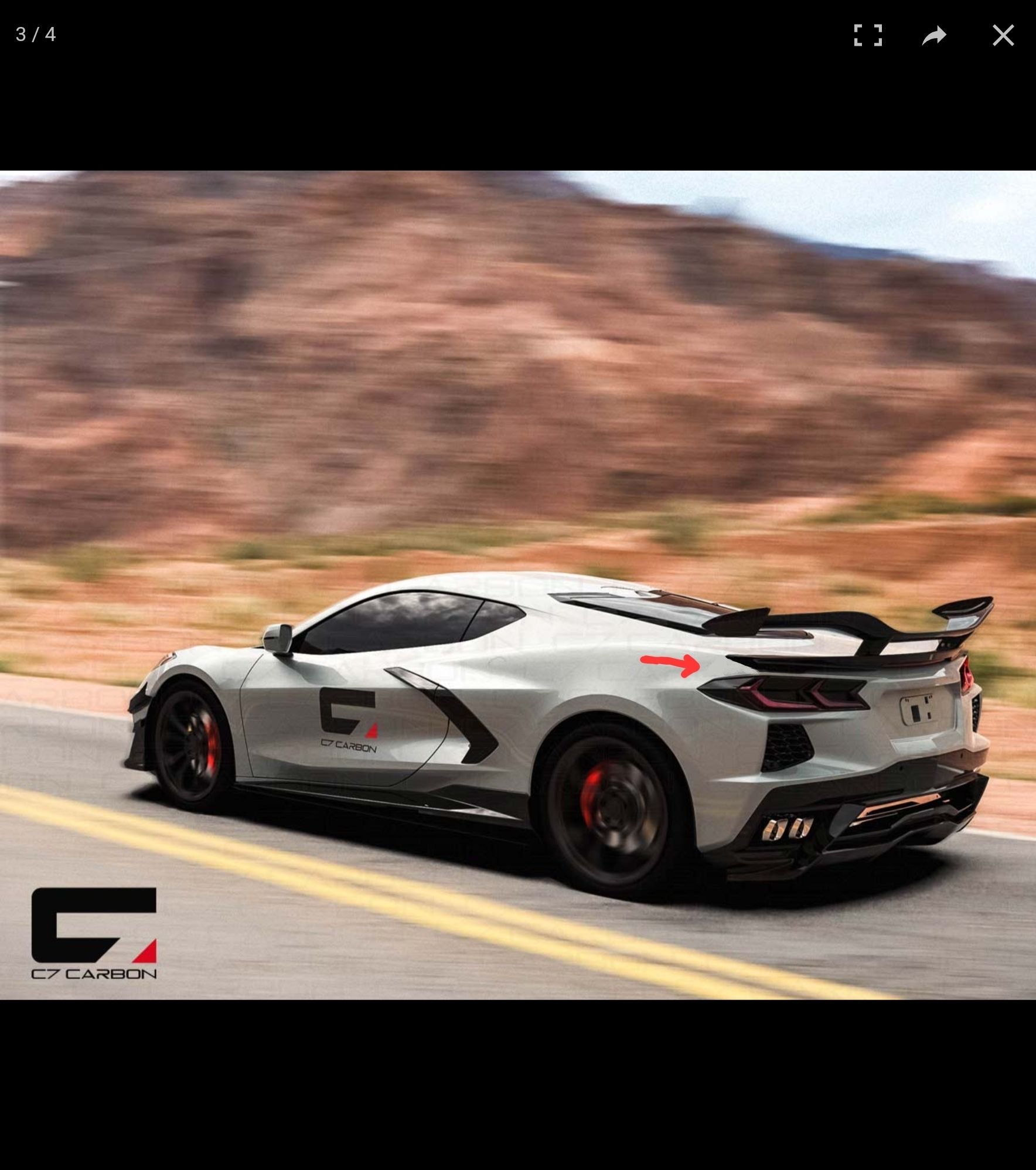 NEW!!! C7Carbon | Z07 Performance Chassis Mounted Rear Wing for C8 ...