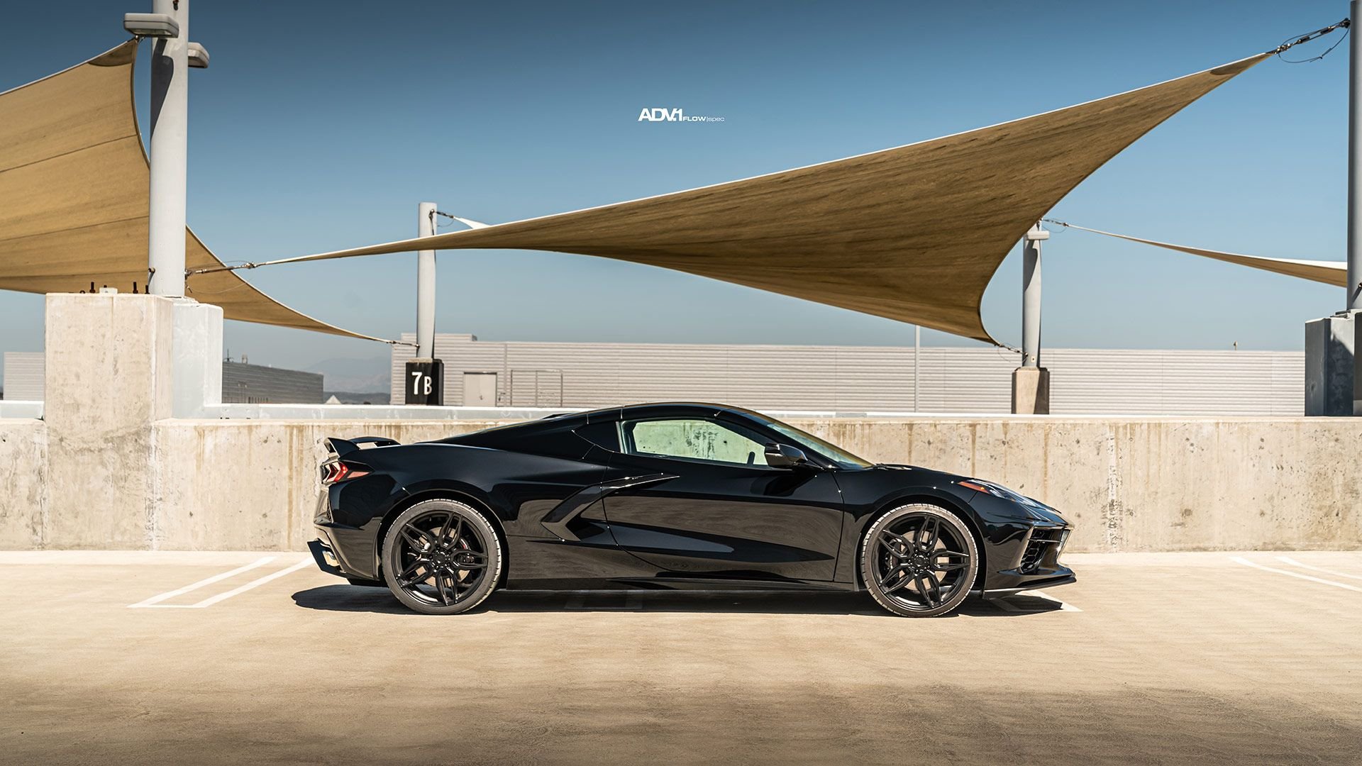 First C8 on ADV1 Flowspec Wheels - Black on Black - CorvetteForum ...