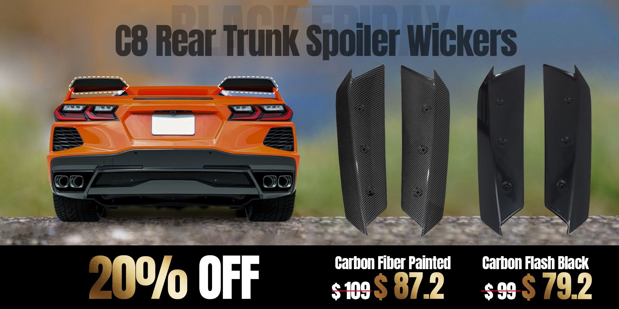 Elevate Your Corvette’s Style with the C8 Rear Trunk Spoiler Wickers ...
