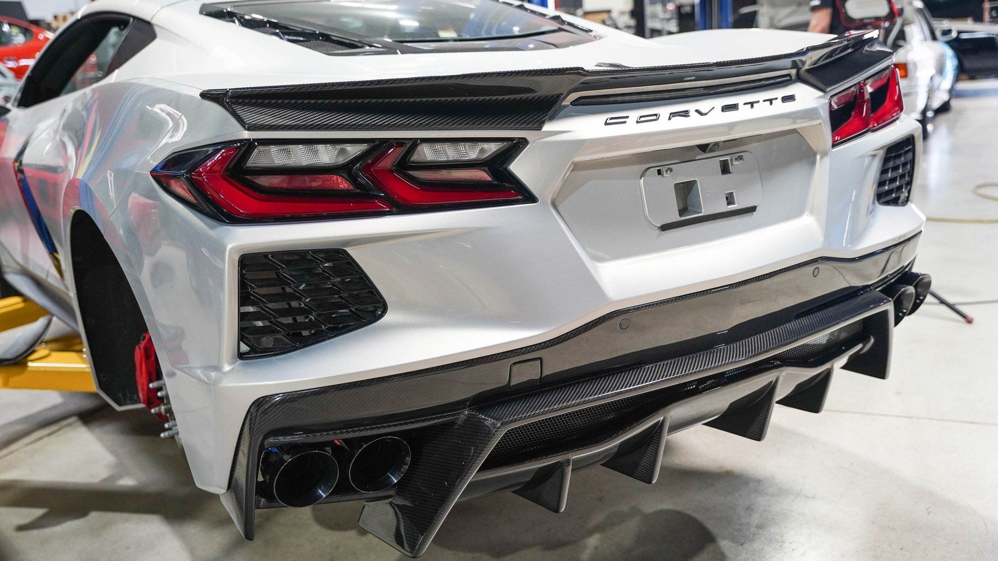 APR Performance Carbon Fiber Rear Spoiler Delete For C8 Corvette ...