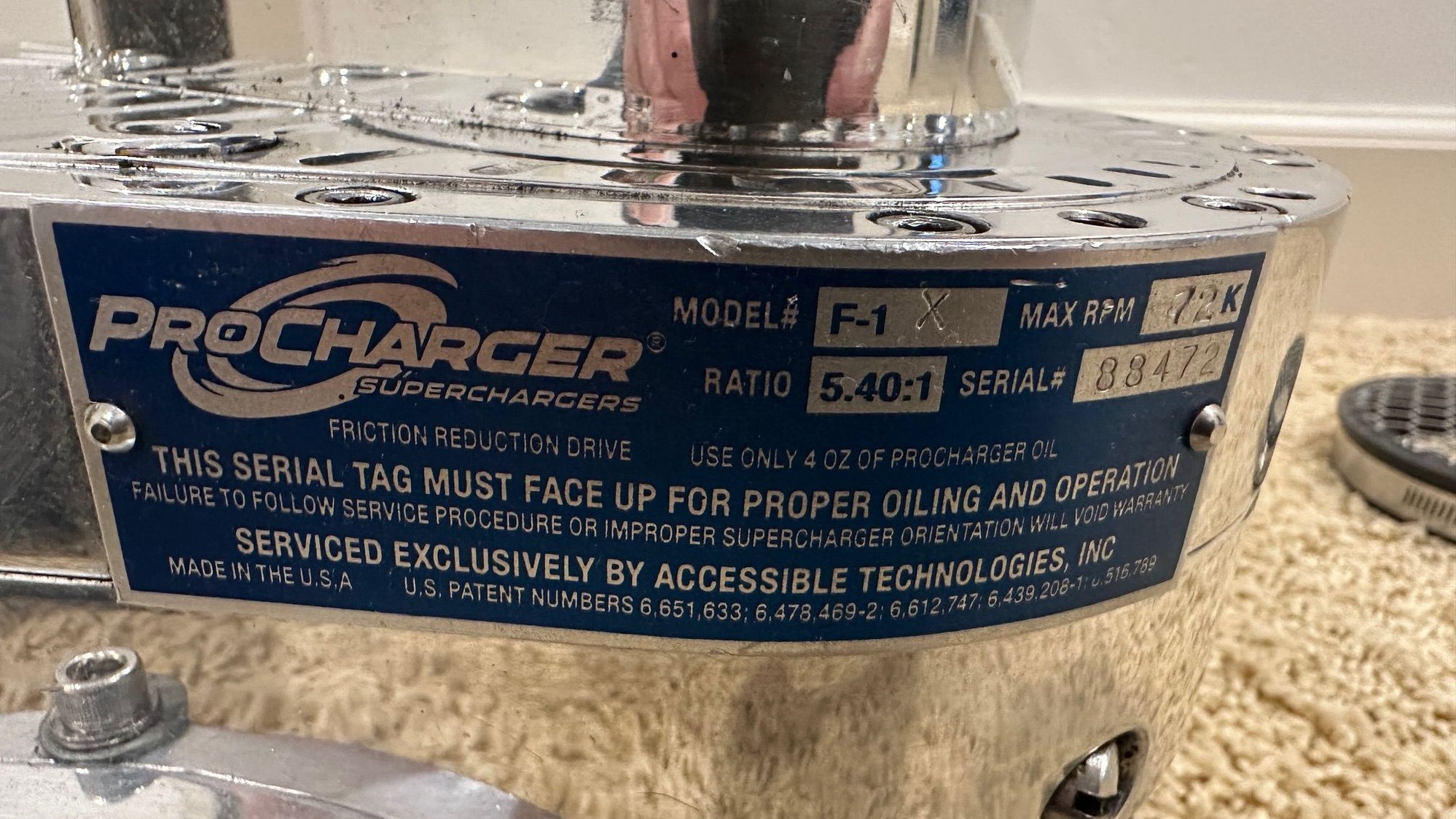 FS (For Sale) Procharger F1X supercharger head unit - CorvetteForum ...