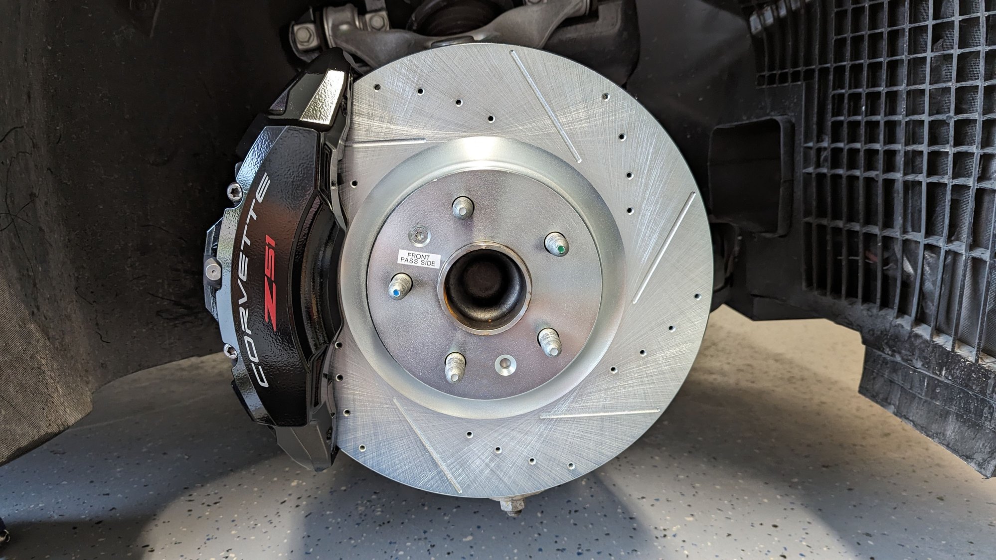 PowerStop drilled & slotted brake rotors installed - CorvetteForum - Chevrolet Corvette Forum ...