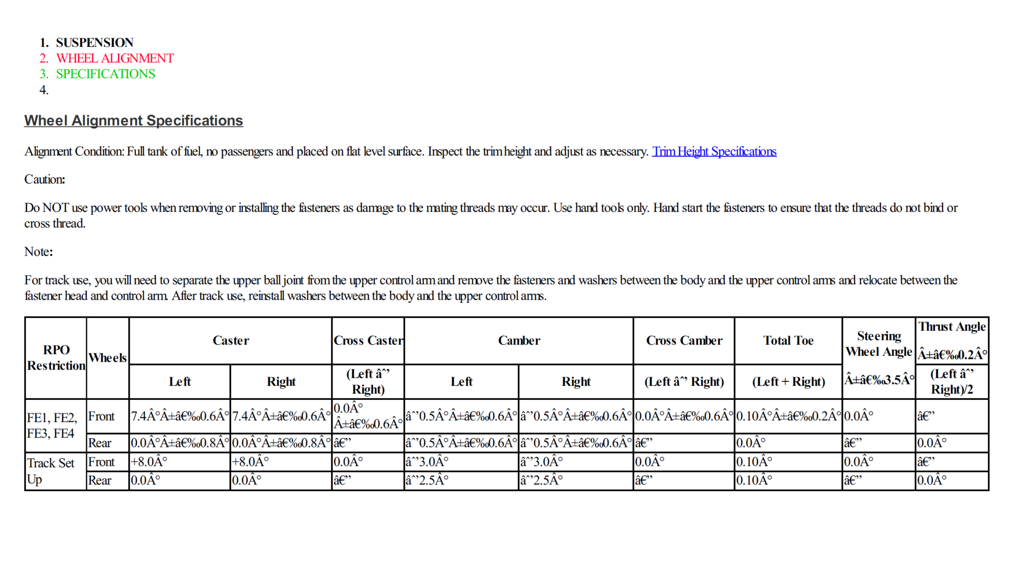 C8 Track Alignment Adjustment Procedure - CorvetteForum - Chevrolet ...