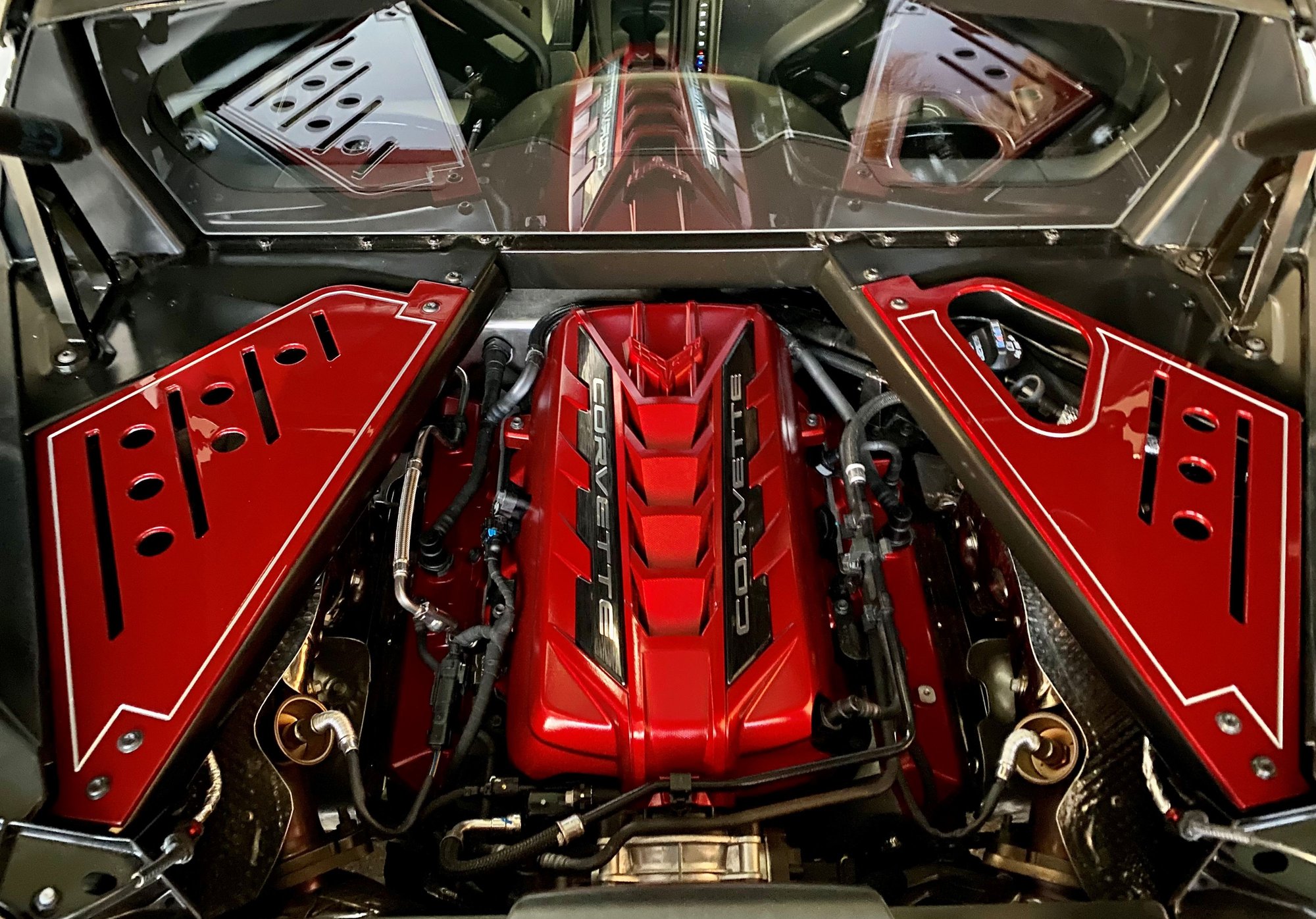 Installed Edge Red Engine Bay Covers - CorvetteForum - Chevrolet ...
