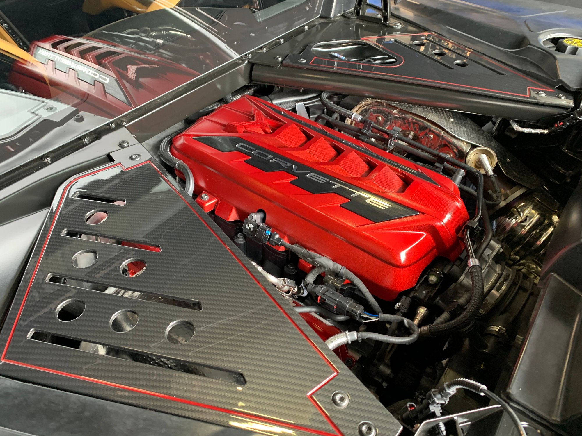 Installed Edge Red Engine Bay Covers - CorvetteForum - Chevrolet ...