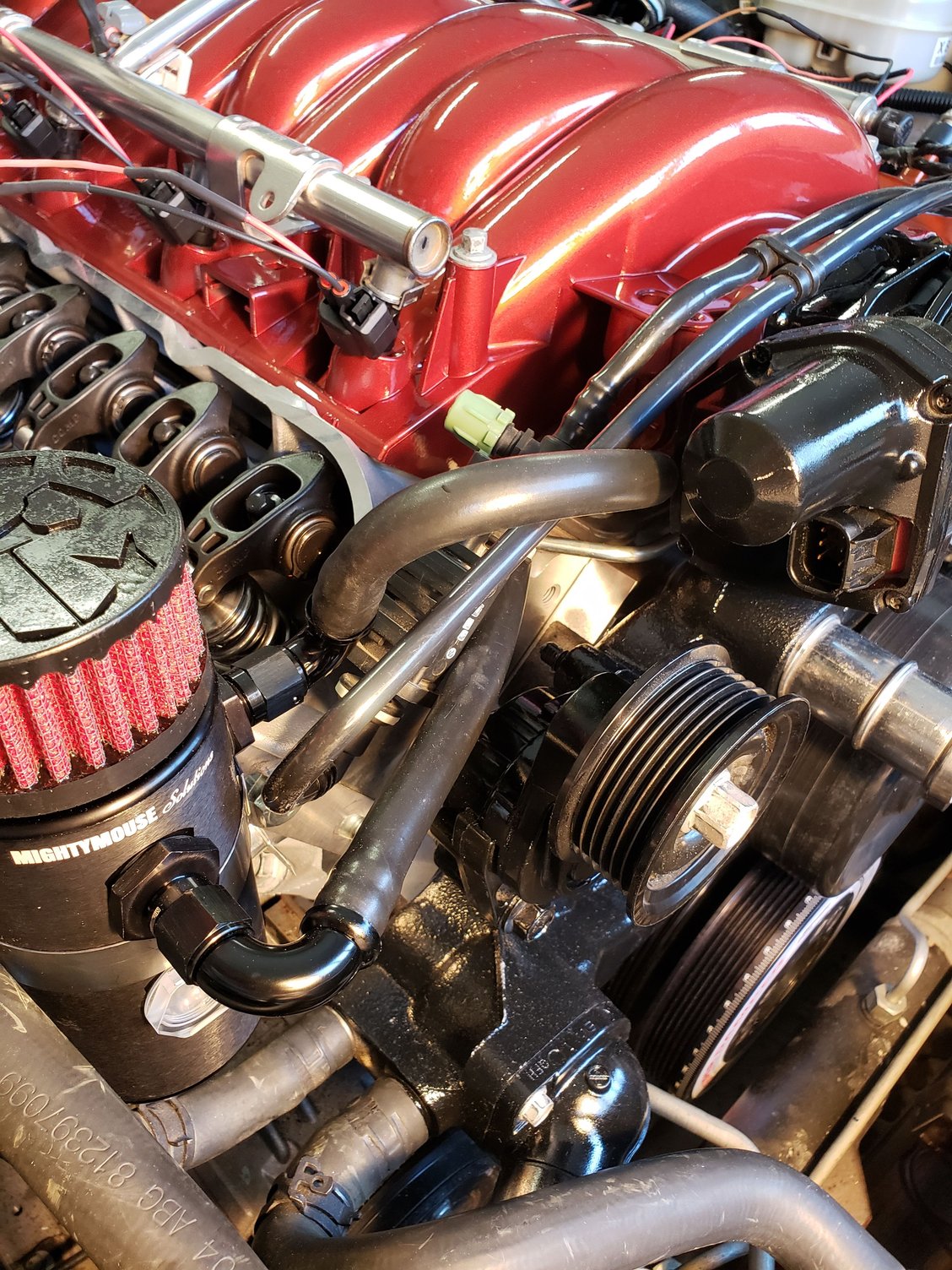 Mighty Mouse oil catch can on Ls3 - CorvetteForum - Chevrolet Corvette ...