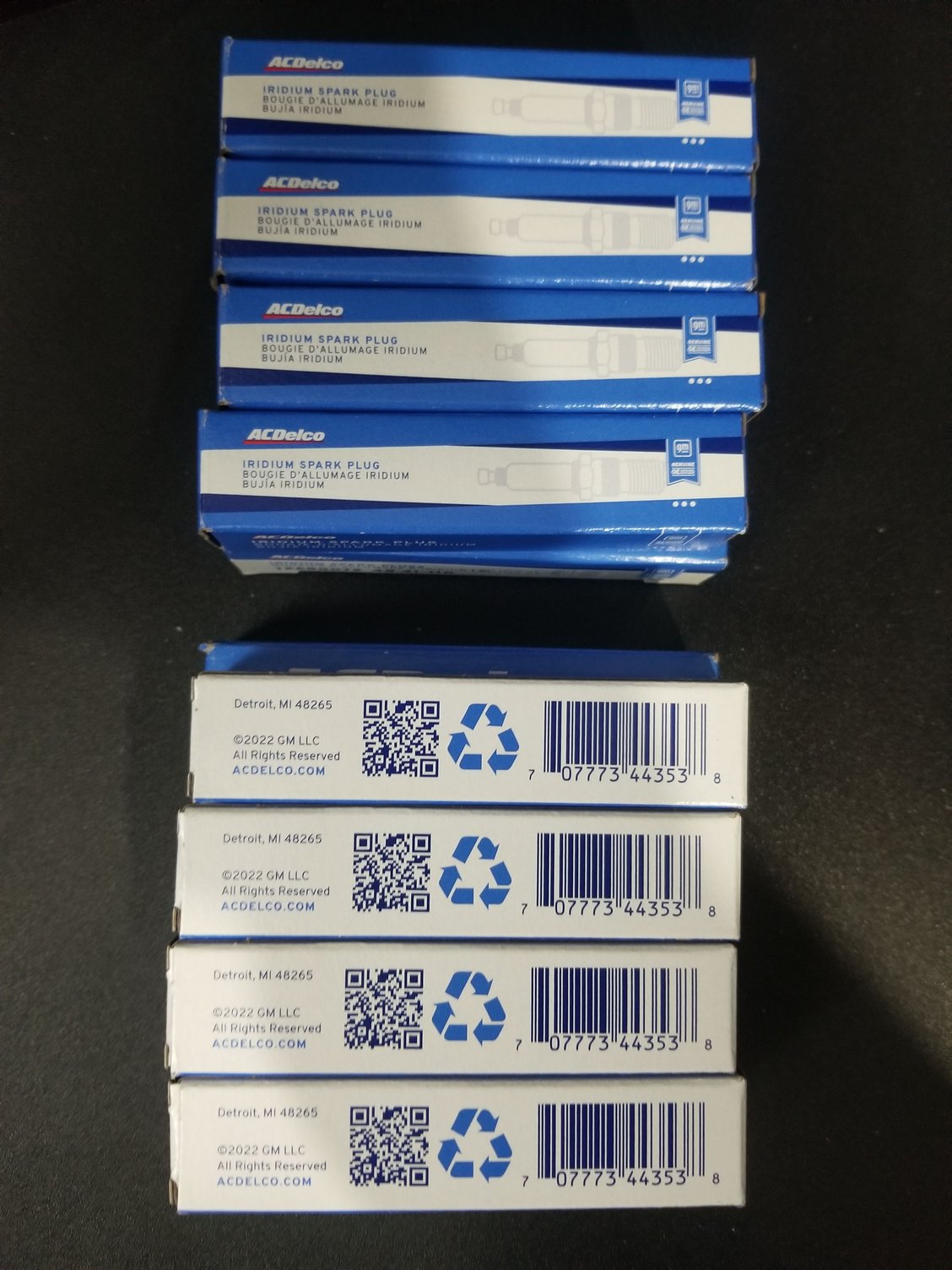 FS (For Sale) ACDELCO Iridium Spark Plugs, 12680072, #41-110, set of 8 ...
