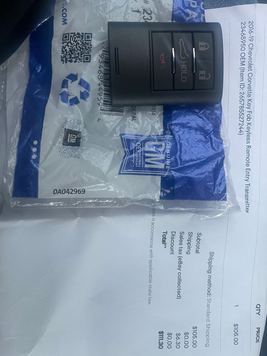 FS (For Sale) Have a brand new c7 oem key fob - CorvetteForum ...