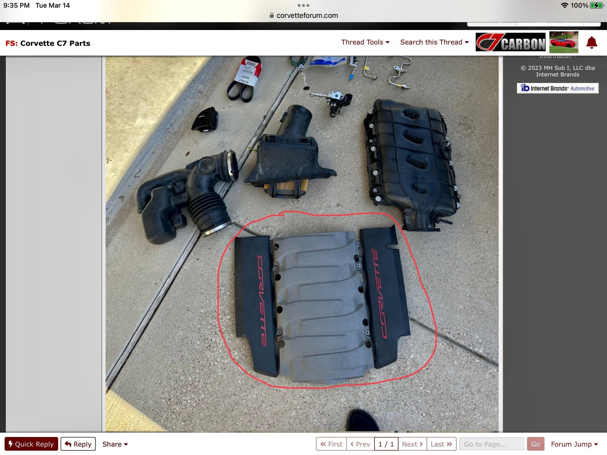FS (For Sale) Corvette C7 Parts - CorvetteForum - Chevrolet Corvette ...