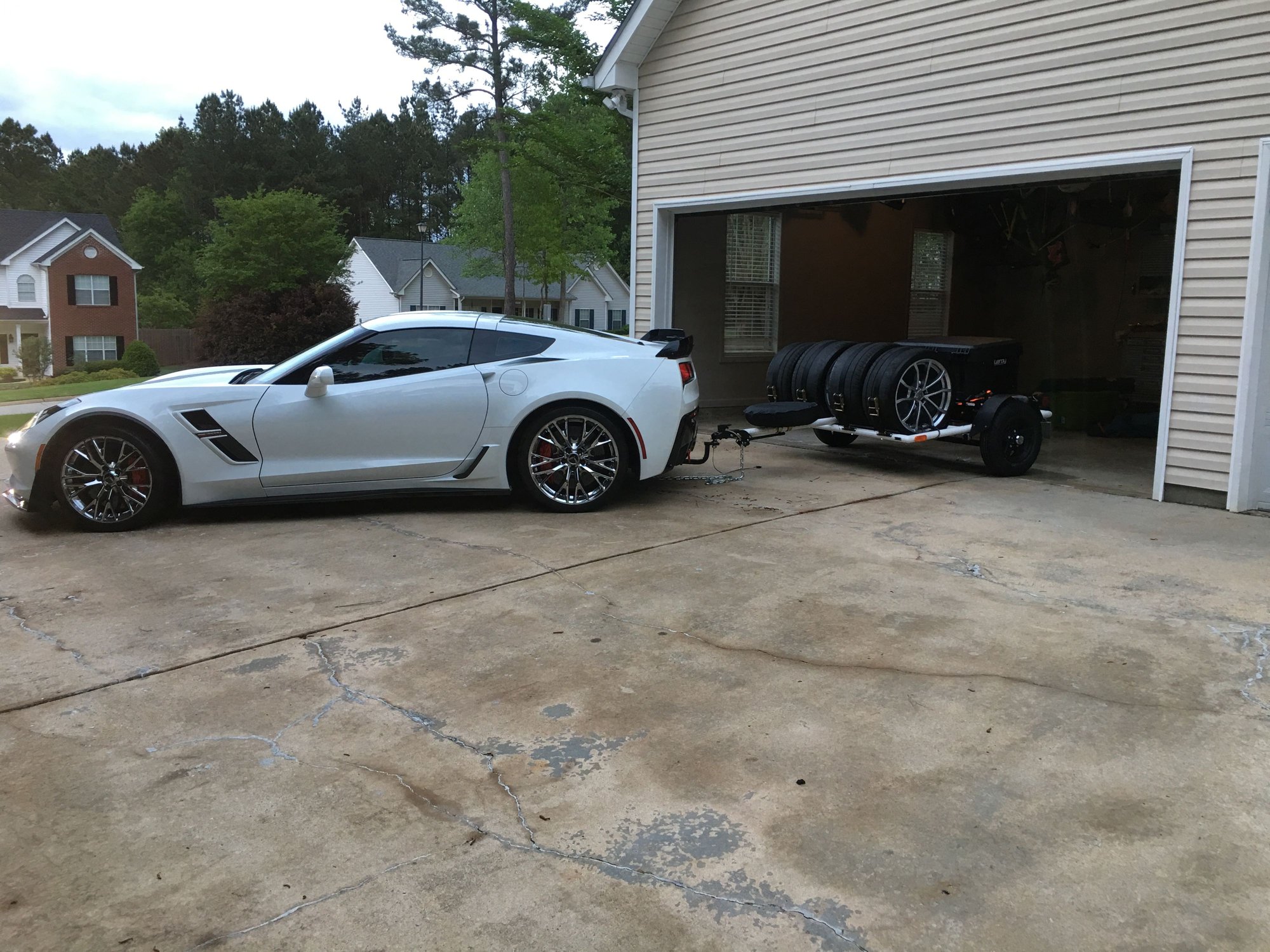 SOLD - 2019 Leroy Engineering tire trailer with C7 hitch and hitch ...