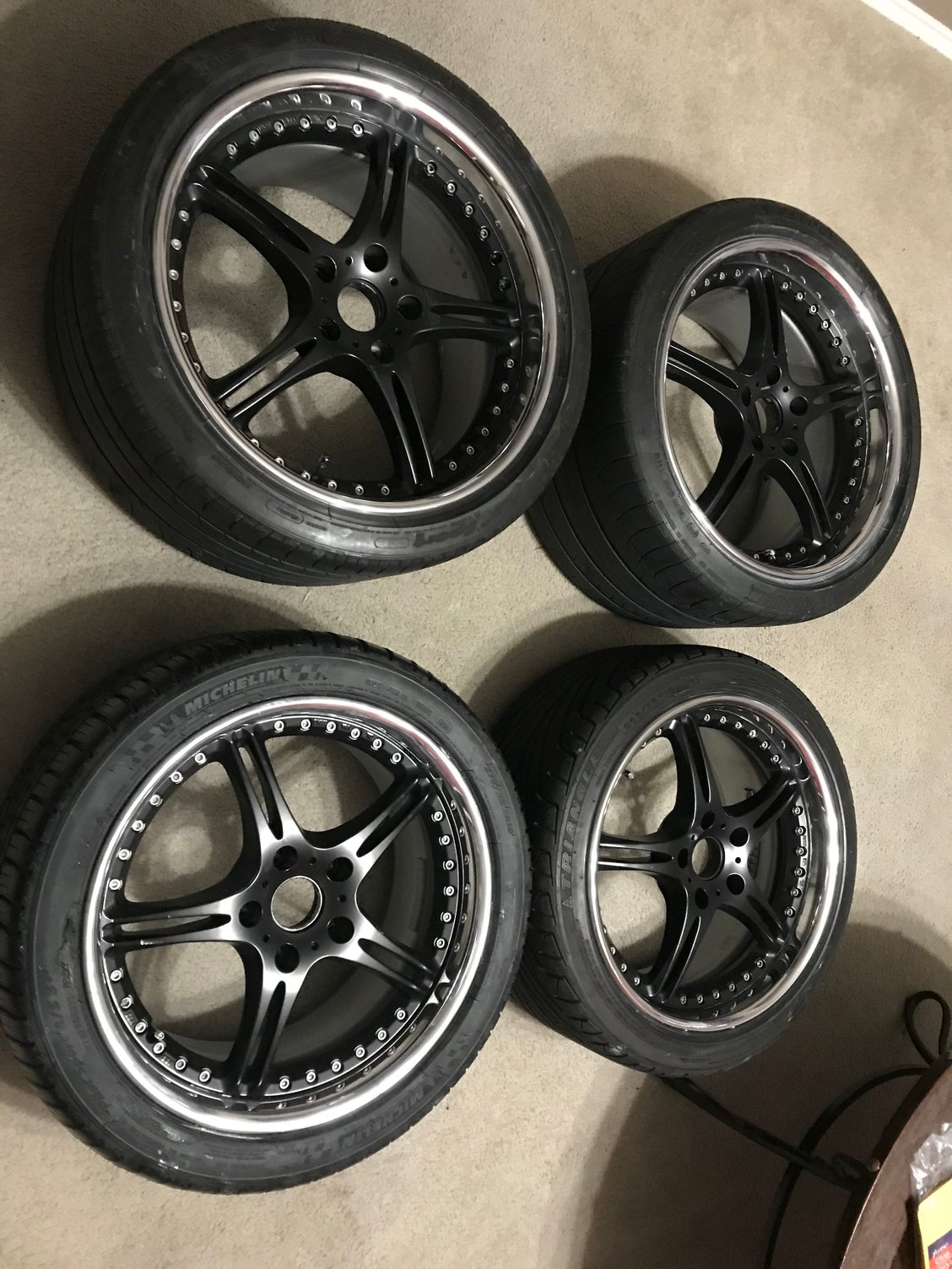 FS (For Sale) FS/FT : SSR GT3 3 Piece Wheels (18/19) Black face ...