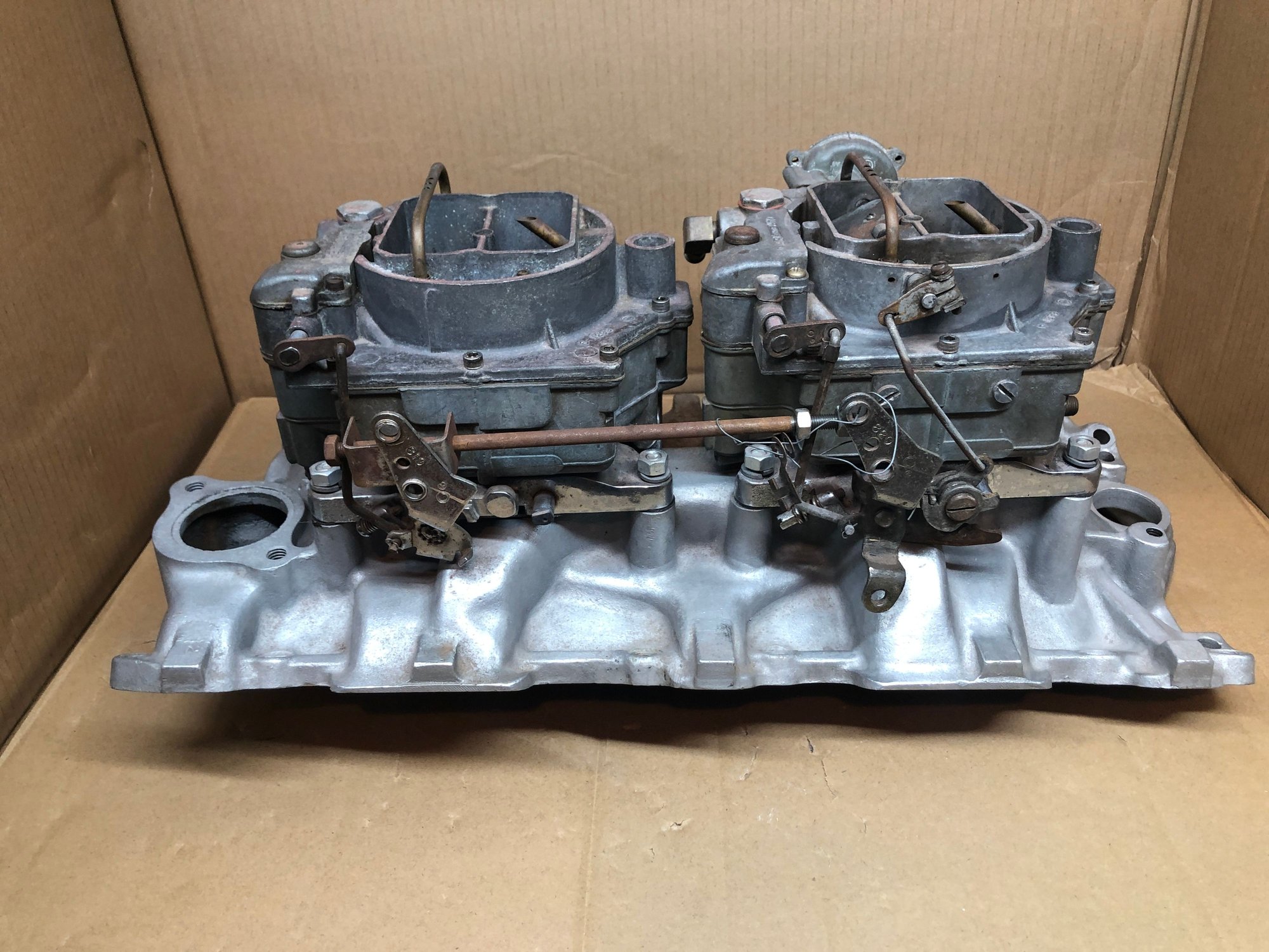 FS (For Sale) 1957 Chevy Corvette Dual Quad intake assembly ...