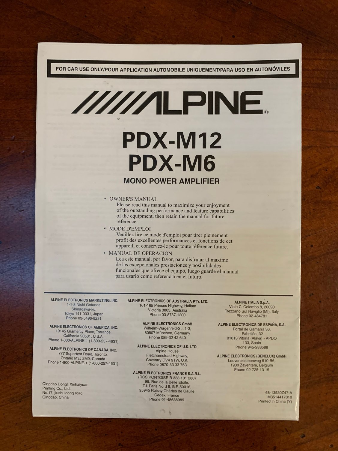 FS (For Sale) Alpine PDX-M6 Mono Block Subwoofer Amp - CorvetteForum ...