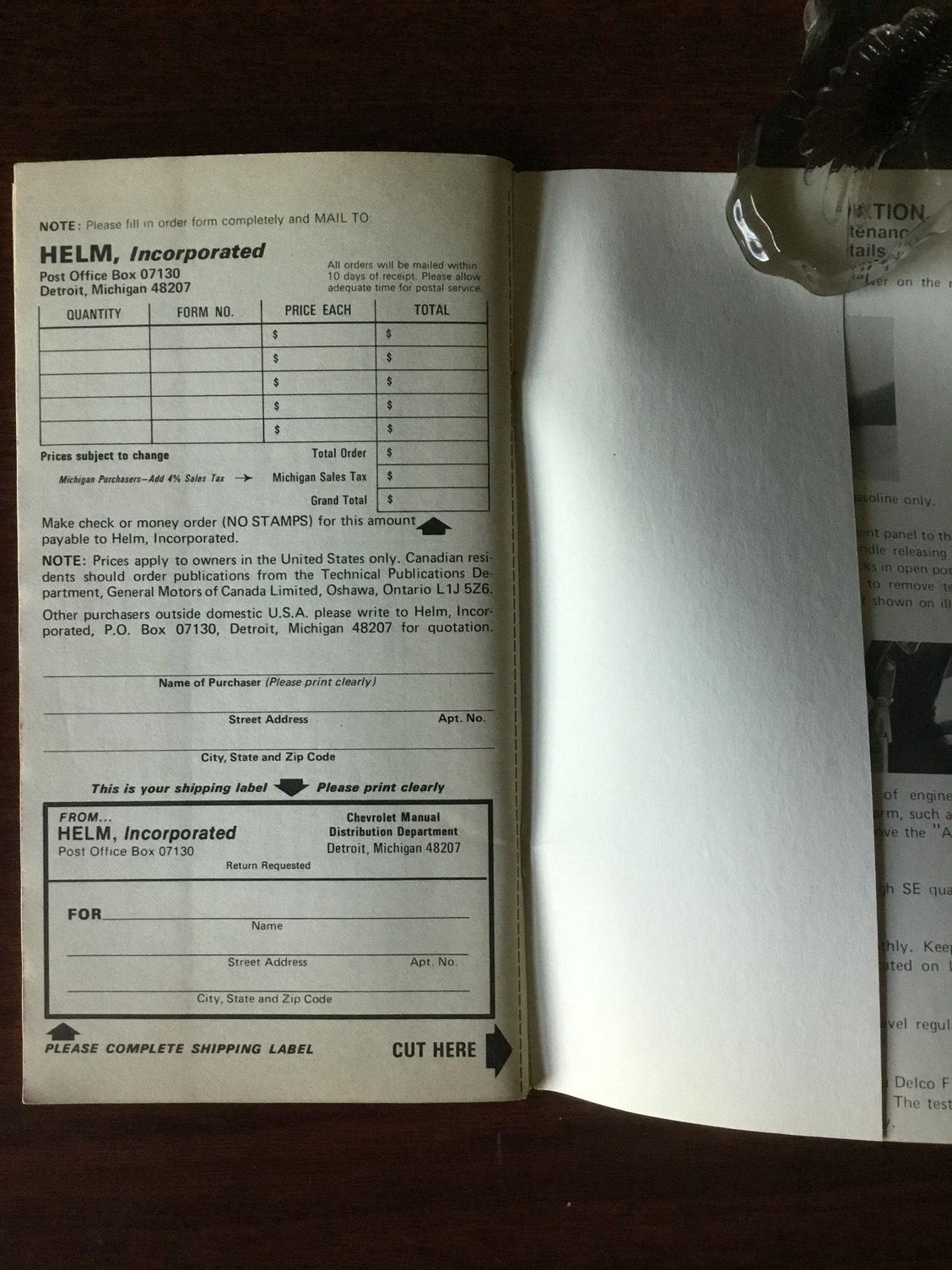 FS (For Sale) 1978 Corvette Owners Manual (Non Pace Car ...