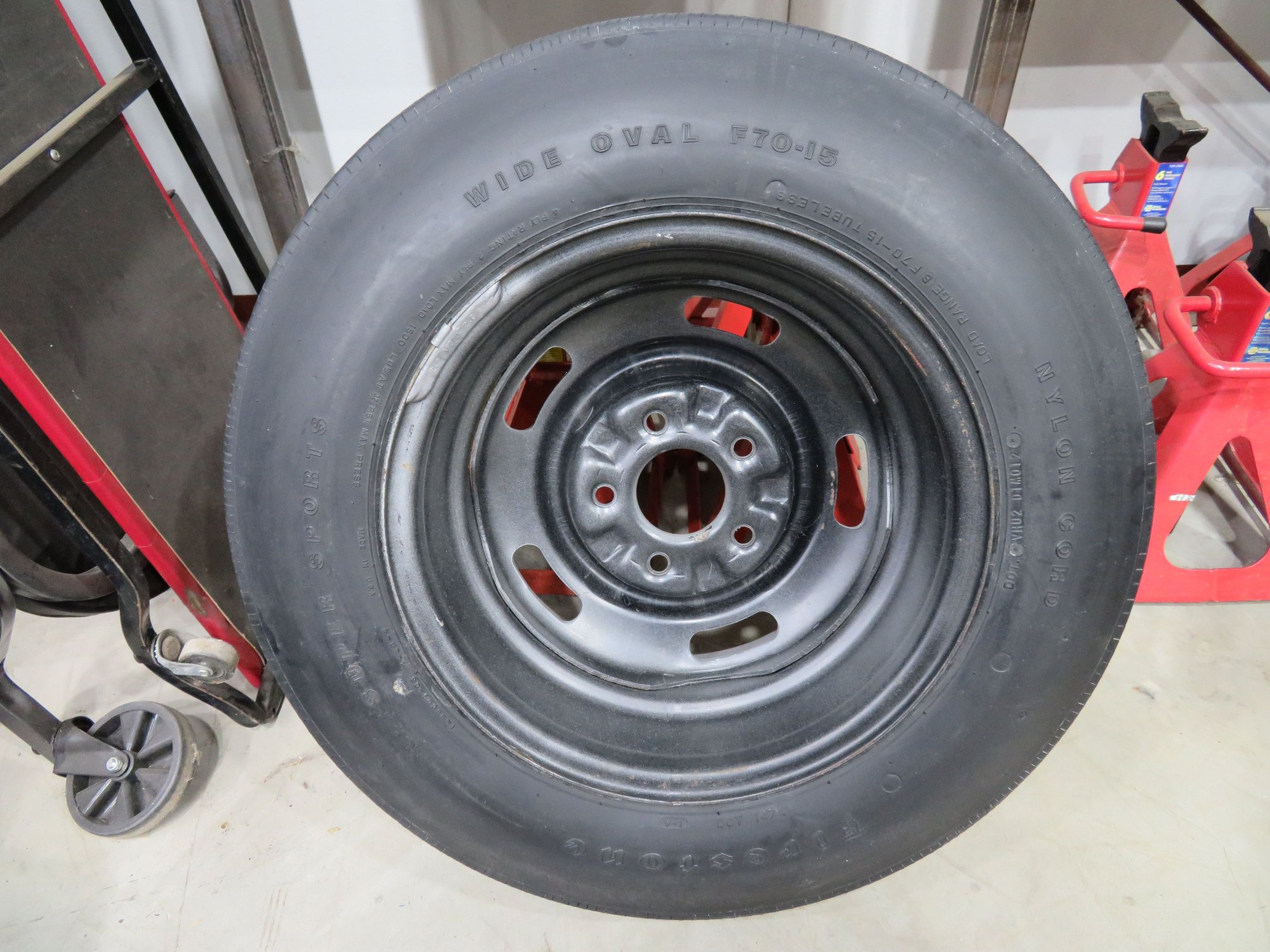 FS (For Sale) SOLD Original Spare Tire 1972 AZ Wheel F70-15 Wide Oval ...