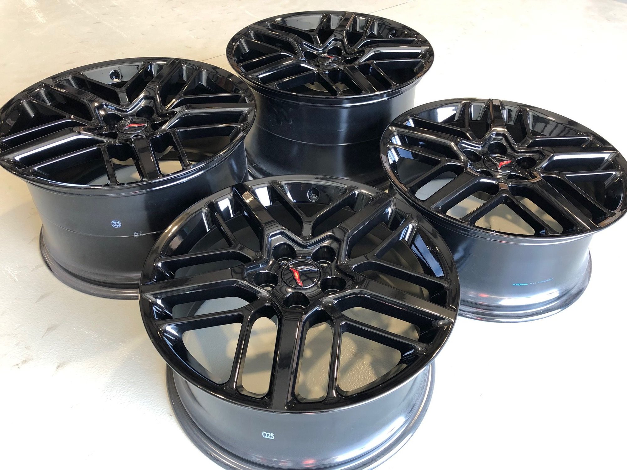 FS (For Sale) Black Corvette GT Stingray Wheels For C8 by Ronal ...
