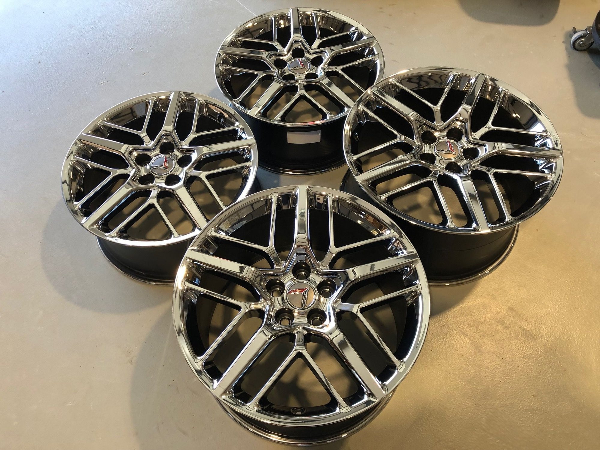 FS (For Sale) Chrome Corvette GT Stingray Wheels For C8 by Ronal ...
