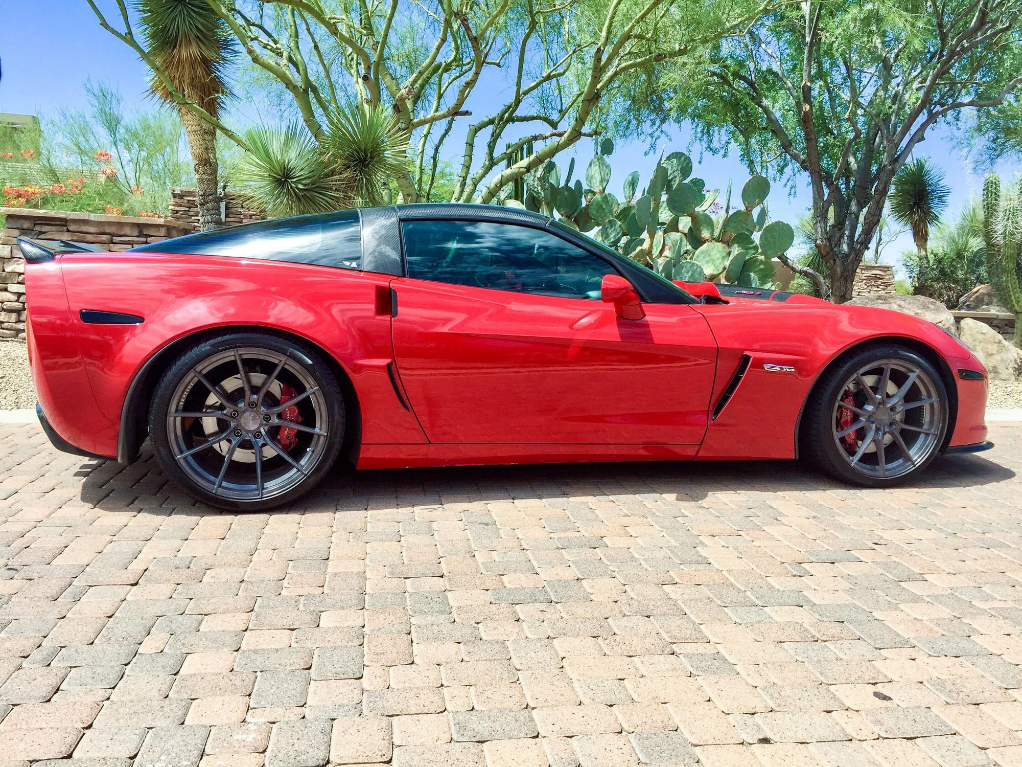 Z06 Lets see your red c6 Z06 with aftermarket wheel set up ...