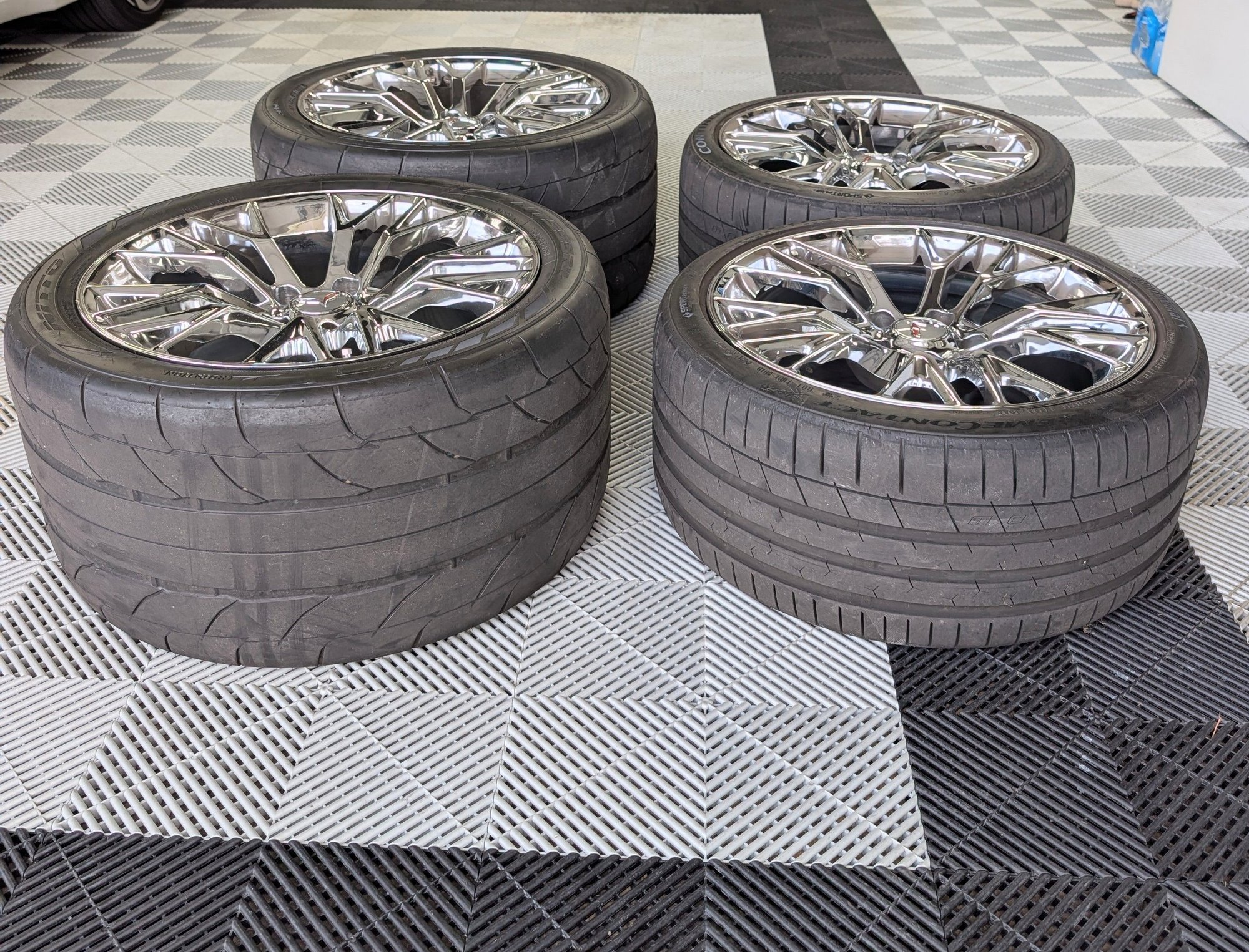 FS (For Sale) Corvette C7 z06 Chrome Wheels & Tires (Drag Radial Rears ...