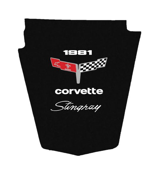 C3 Corvette Replacement Hood Liner w/Color Logo Emblem - CorvetteForum ...