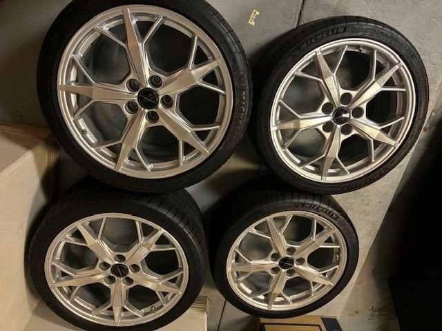 FS (For Sale) 4-OEM Silver Trident Rims with Michelin Tires $1500 ...