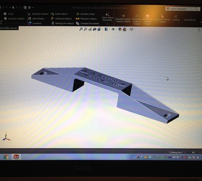 C6 Z06/GS/ZR1 Battery Hold Down for Lithium and OEM style batteries ...