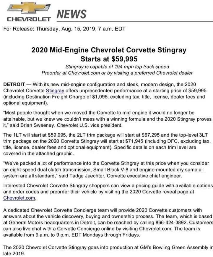 2020 Corvette order guide is online - Page 5 - CorvetteForum ...