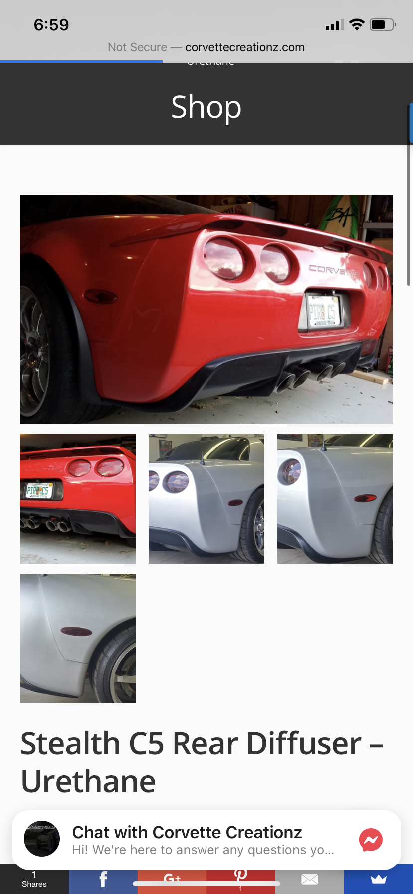 FS (For Sale) Corvettecreationz corvette c5 Stealth C5 Rear Diffuser ...